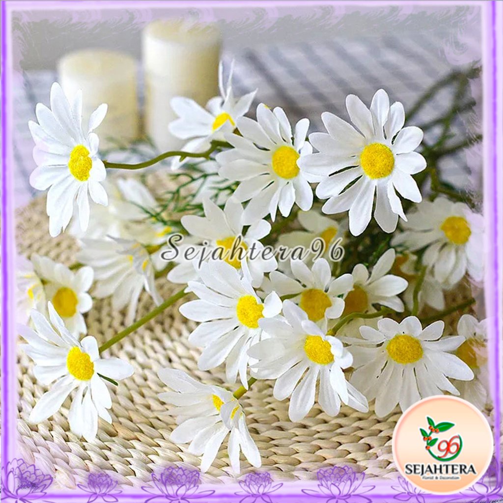 Jual Bunga daisy / Desi monstera cabang 7 - Bunga plastik - bunga Mawar ...