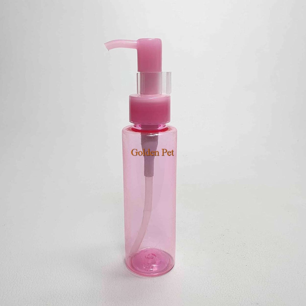 Jual Botol Pet 100 Ml Rf Panjang Merah Transparan Pump Lotion Stick Plastik / Botol Plastik ...