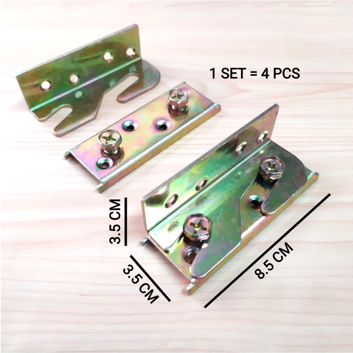 Jual Hak Ranjang Baut 8,5 cm / Siku Tempat Tidur / Bed Fitting / Hak ...