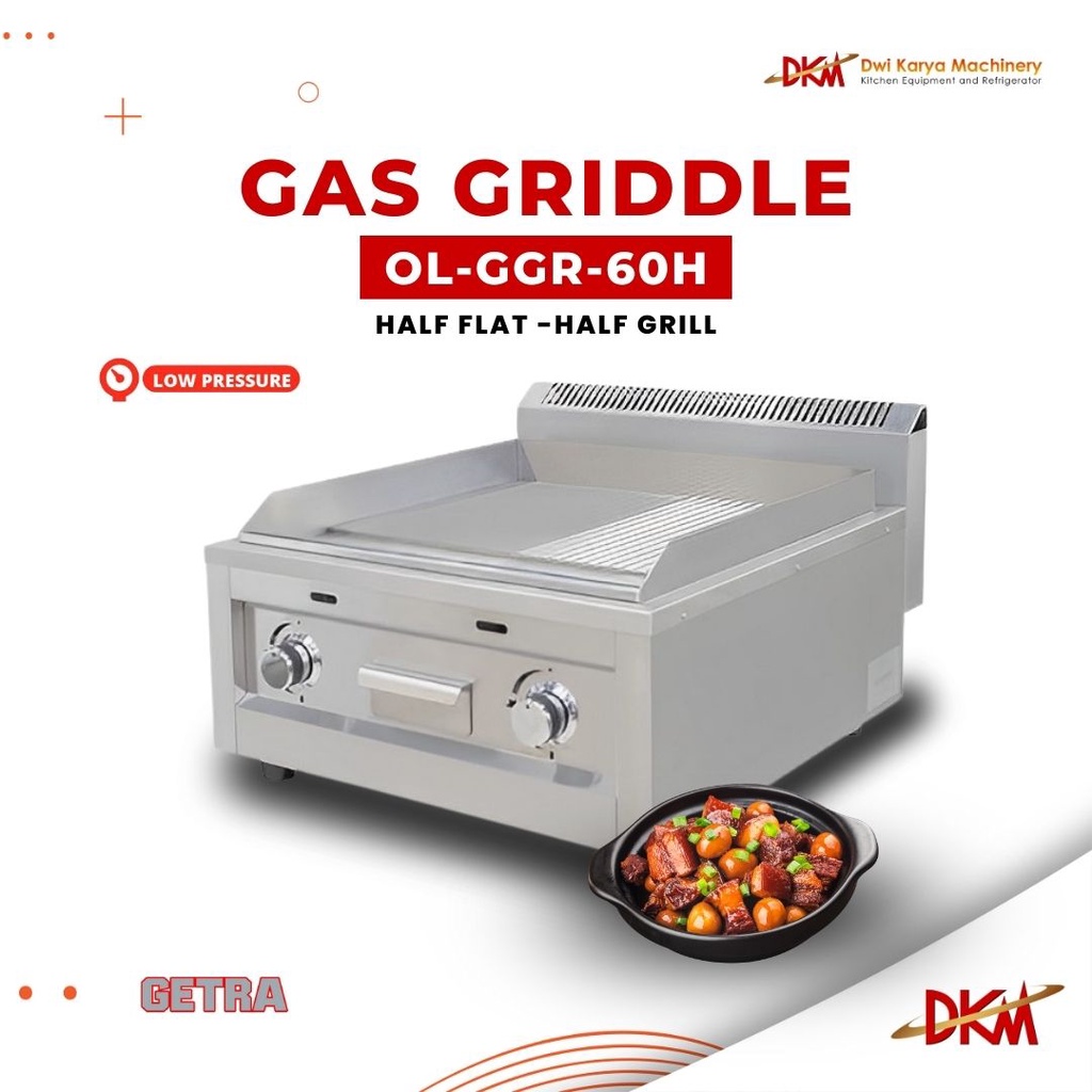 Jual GAS GRIDDLE HALF GROOVED GRIDDLE GETRA OL GGR 60H / OL-GGR-60H ...