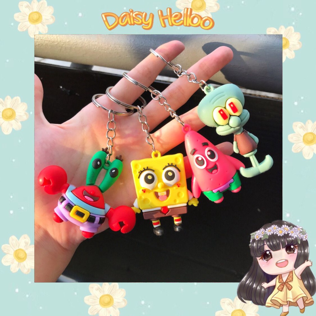 Jual Gantungan Kunci Karakter Baby Spongebob Patrick Squidward Mr Krabs ...