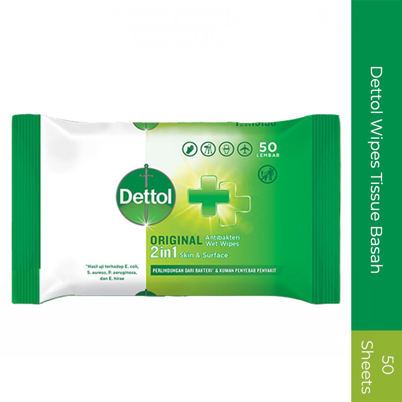 Jual Dettol Wipes Tissue Basah isi 50 | Shopee Indonesia