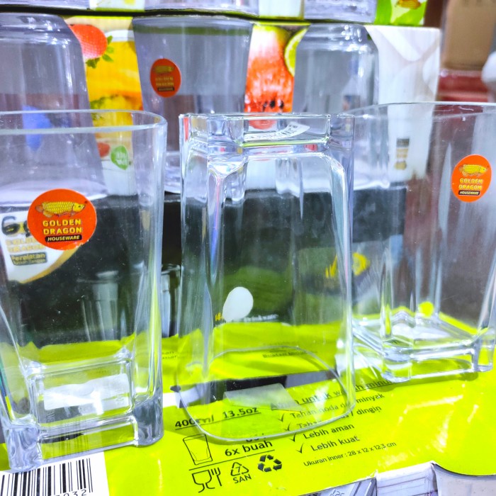 Jual gelas akrilik | gelas lemon tea | gelas golden dragon 400 ml ...