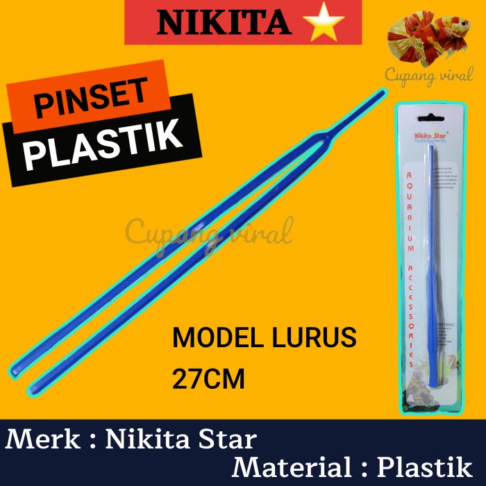 Jual Pinset Plastik NIKITA STAR Pinset Lurus 27cm Pinset Aquarium ...