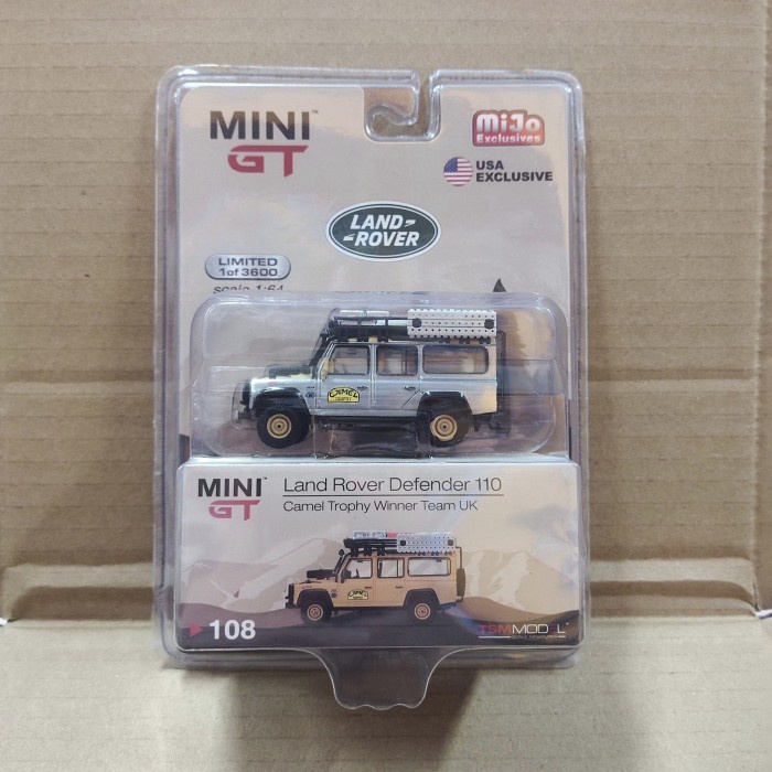 Jual Chase Mini GT 108 Land Rover Defender 110 Camel Trophy Winner Team ...
