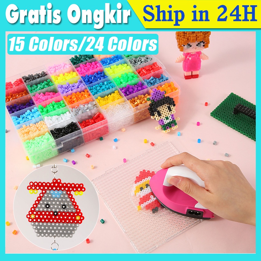 Jual DIY Perler Beads Mainan Manik Manik Tempel Kit Mainan 5.5 Mm Manik ...