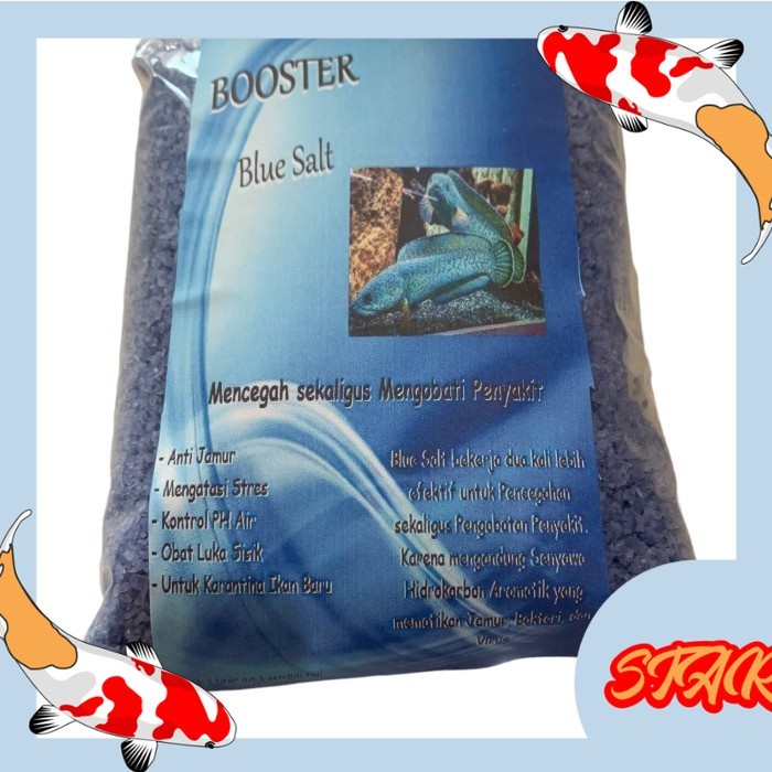 Jual obat ikan GARAM BIRU IKAN AQUARIUM KOLAM BOOSTER BLUE SALT 1 KG | Shopee Indonesia