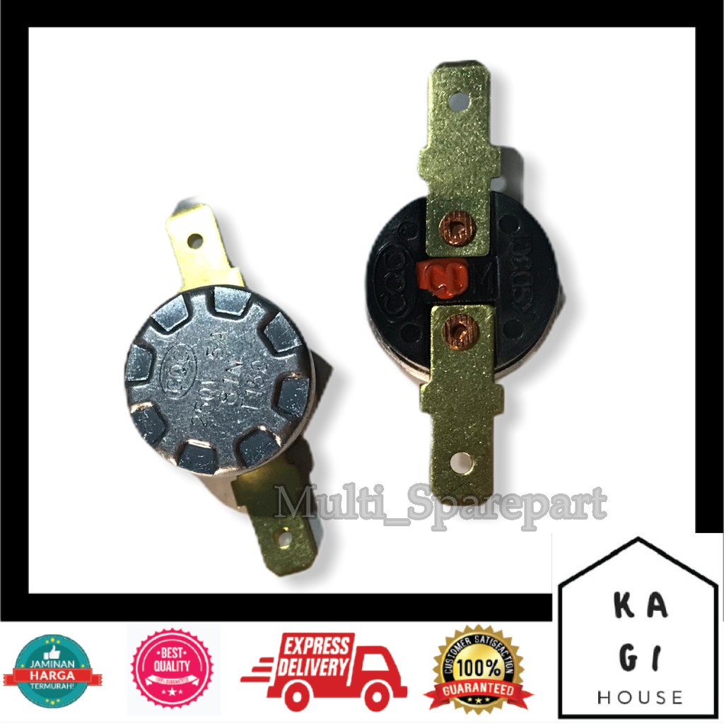 Jual Thermostat 81 derajat Bimetal pemutus Arus Saklar Otomatis Dispenser rice cooker | Shopee ...