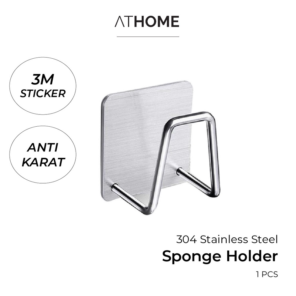 Jual ATHOME Stainless Steel Kitchen Sponge Holder / Tempat Spons Cuci ...