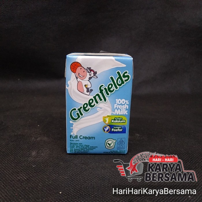 Jual SUSU CAIR GREEN FIELDS GREENFIELDS FULL CREAM MILK UHT 105ML | Shopee Indonesia
