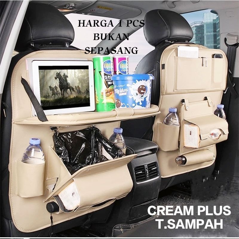 Jual [COD] Car Seat Organizer Plus Meja Lipat Tas Multi Fungsi Belakang ...