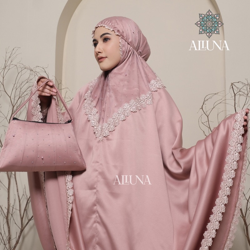 Jual ALLUNA - Mukena Dewasa Silk Mewah Tile Pearl Angela | Shopee Indonesia