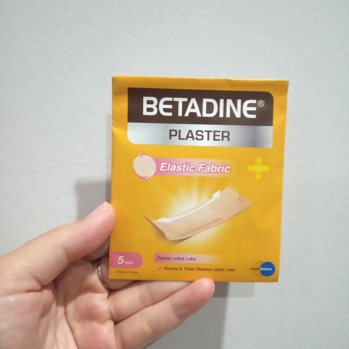 Jual Betadine Plaster Plester Elastic Fabric isi 5 pcs | Shopee Indonesia