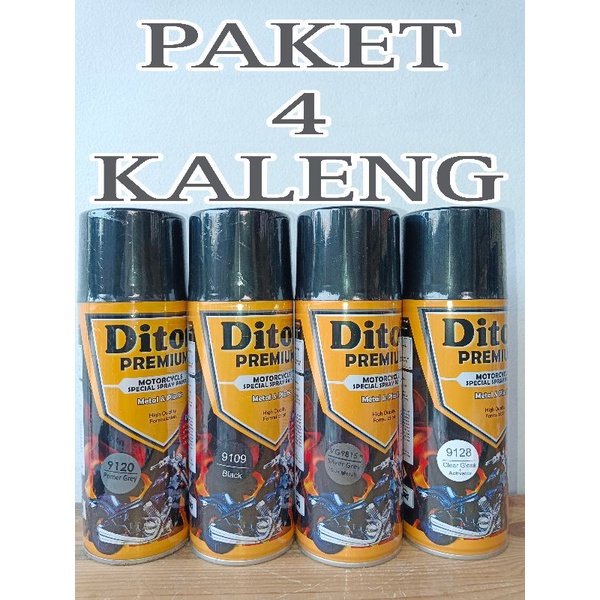 Jual cat spray PAKET 4 KALENG pilok pilox diton premium SILVER GREY ...