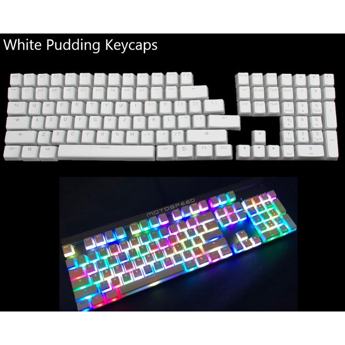 Jual Keycaps Pudding PBT Double Shot 104 Keycaps - For Mechanical ...