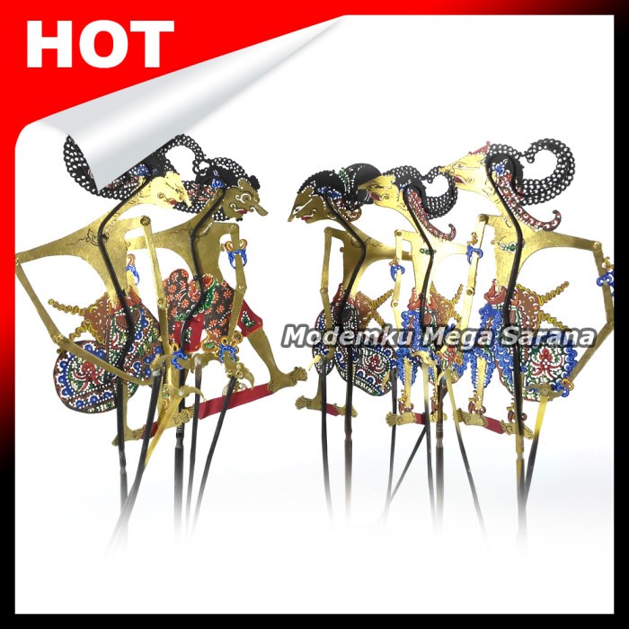 Jual Miniatur Wayang Kulit Mini Super Halus 20 cm - Pendawa Lima ...