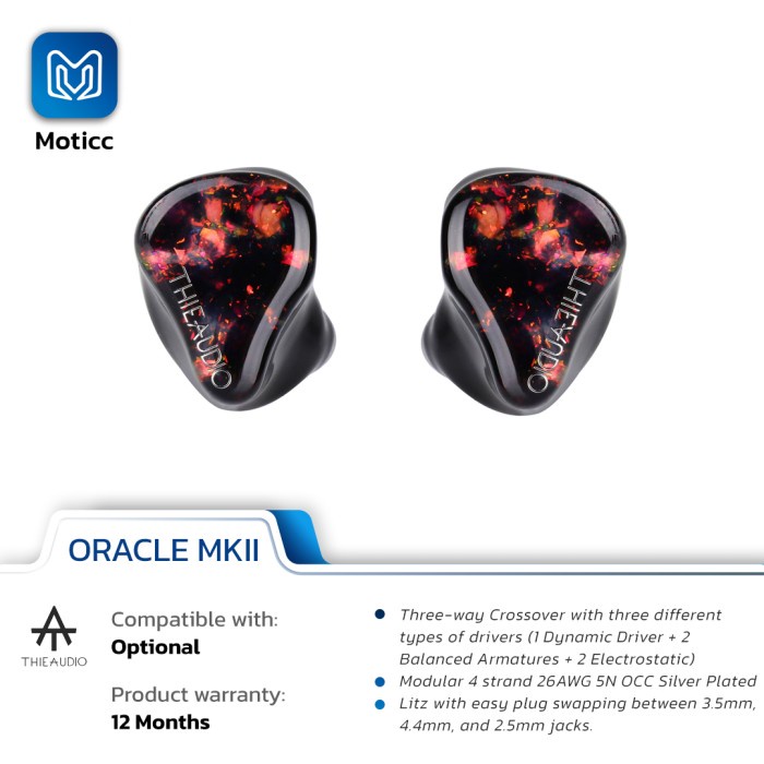 Jual THIEAUDIO Oracle MKII MK2 1DD+2BA+2EST In Ear Earphone Tribid King ...