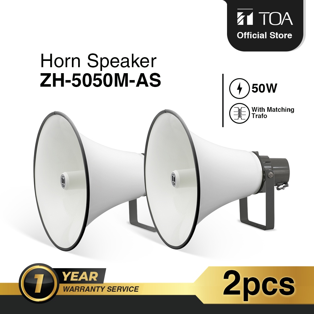 Jual TOA Bundling 2 PCS ZH-5050M-AS Horn Speaker 50 W With Matching ...