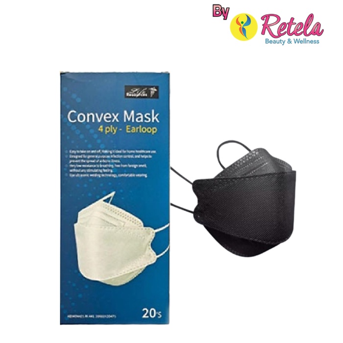 Jual LIFE RESOURCE CONVEX MASK EARLOOP BLACK 20PCS | Shopee Indonesia