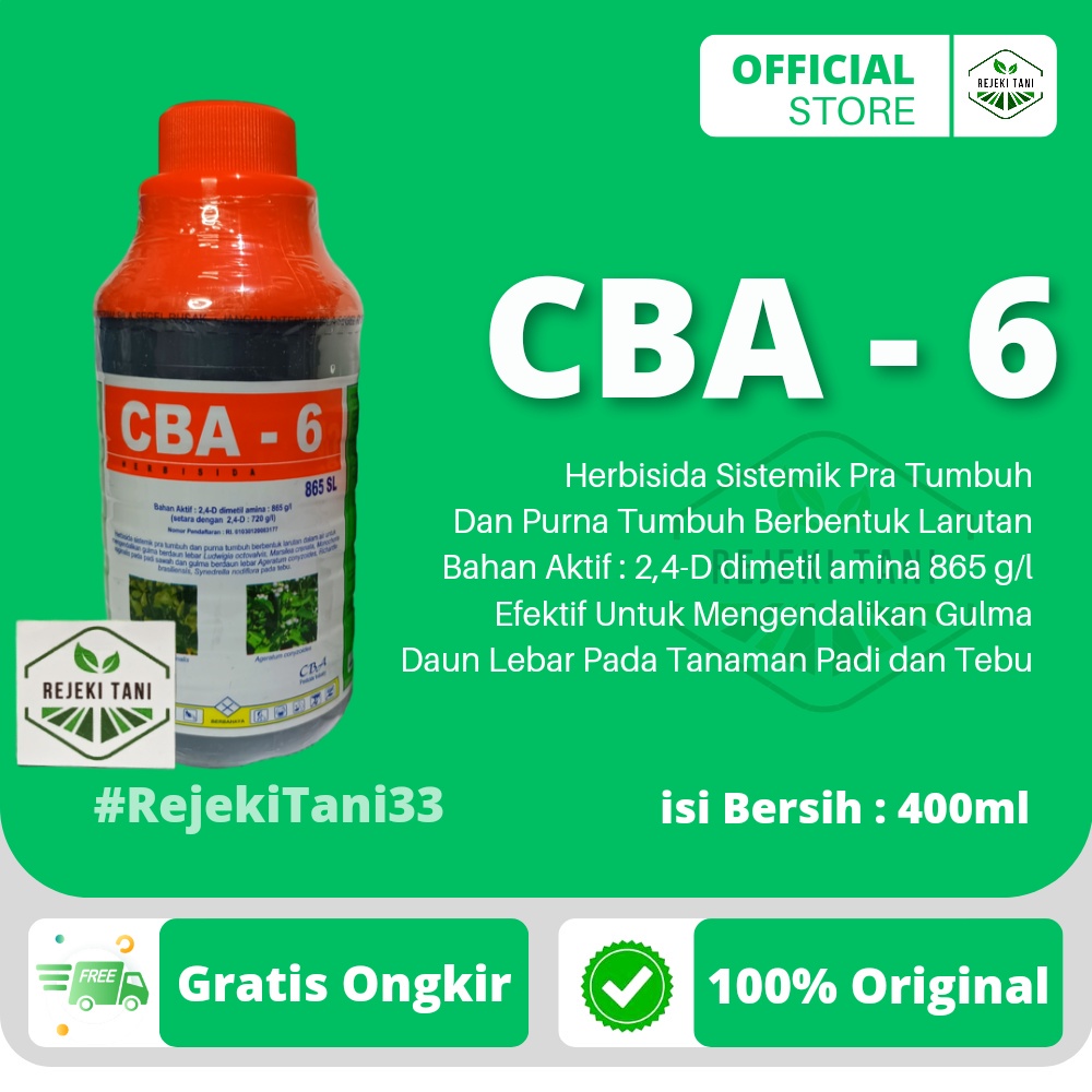 Jual Herbisida CBA 6 865 SL 400ml CBA-6 Racun Sistemik Pra Tumbuh Untuk Mengendalikan Gulma ...