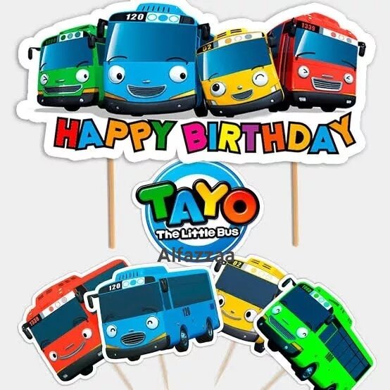 Jual Topper Cake Tayo / Topper Karakter Tayo / Topper Kue / Topper Hias ...