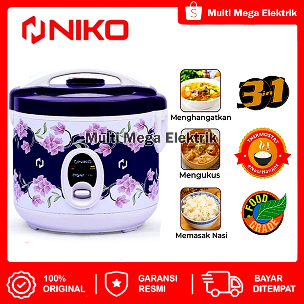 Jual [COD] MAGIC COM NIKO OISHI BATIK ( 1.2 LITER ) RICE COOKER ...