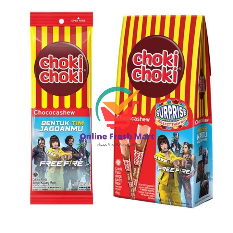 Jual choki choki Chococashew Cokkat Pasta Surprise Edisi Free Fire Upin ...