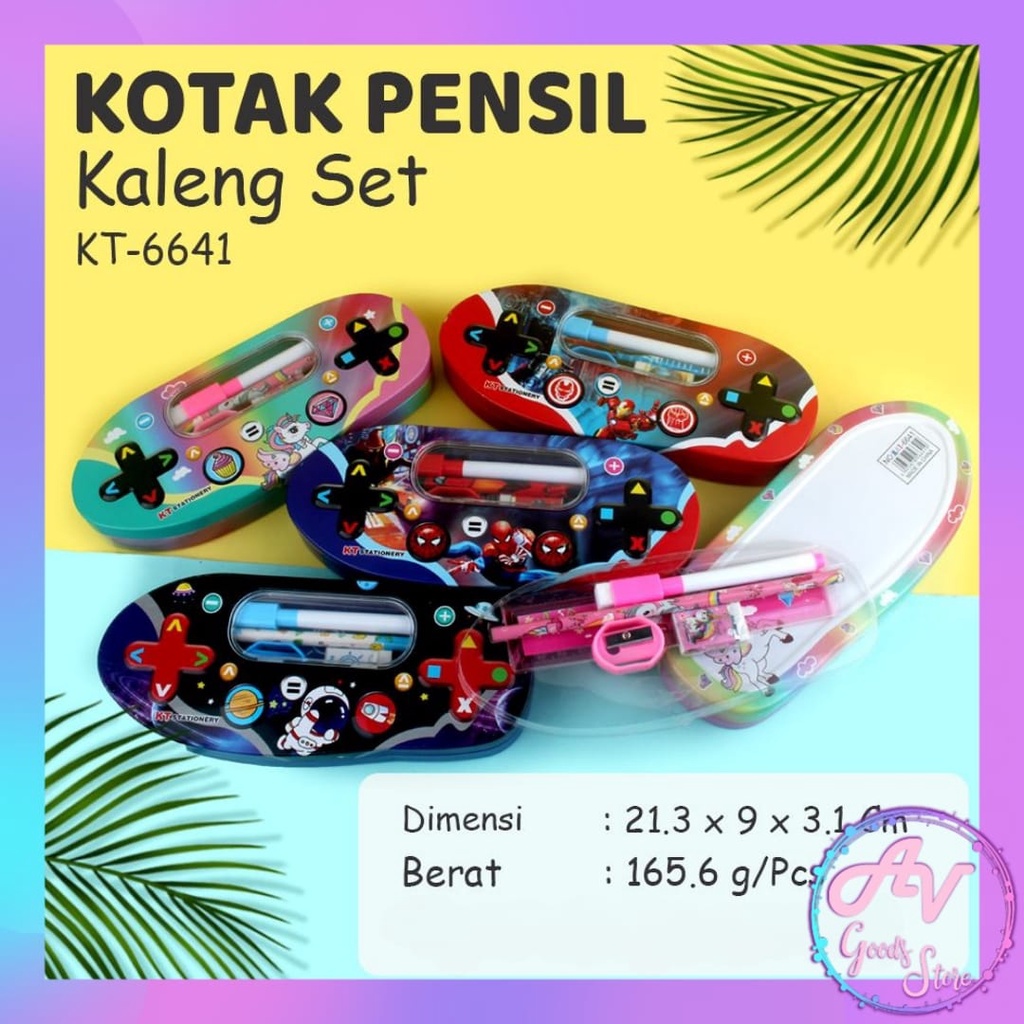 Jual Kotak Pensil Kaleng SET + Whiteboard Karakter KT6641 / Tempat ...
