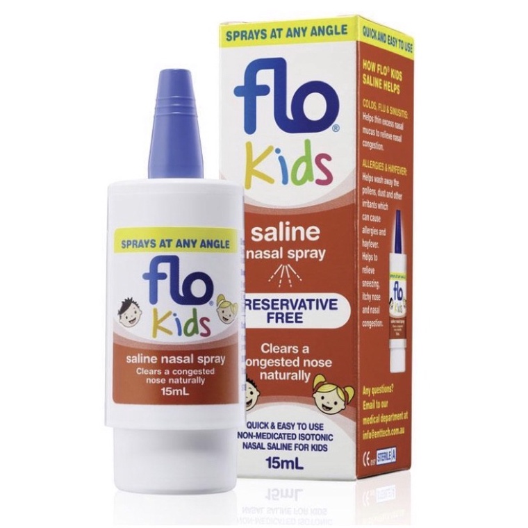 Jual Flo Kids Saline Nasal Spray 15ml nasal spray untuk anak | Shopee ...