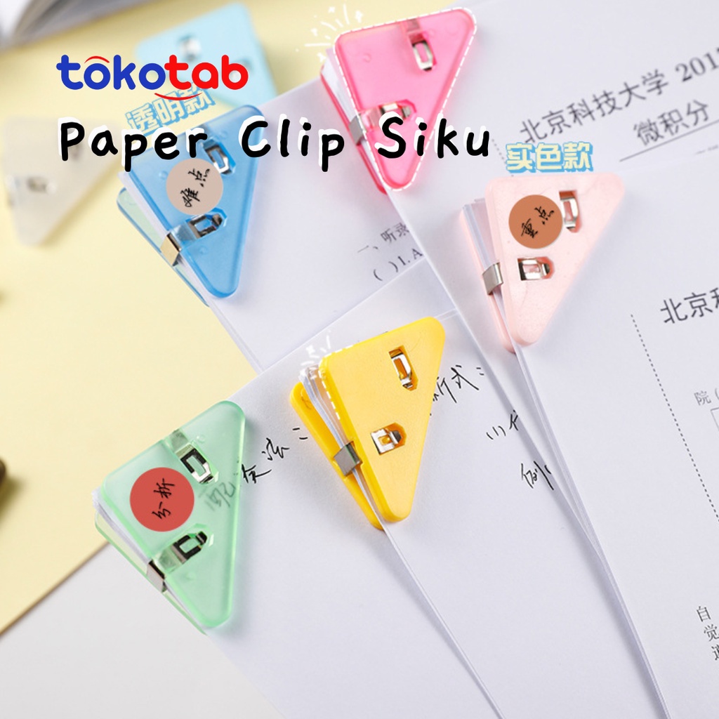Jual Tokotab - Paper Clip Klip Kertas Buku Transparan Transparent ...