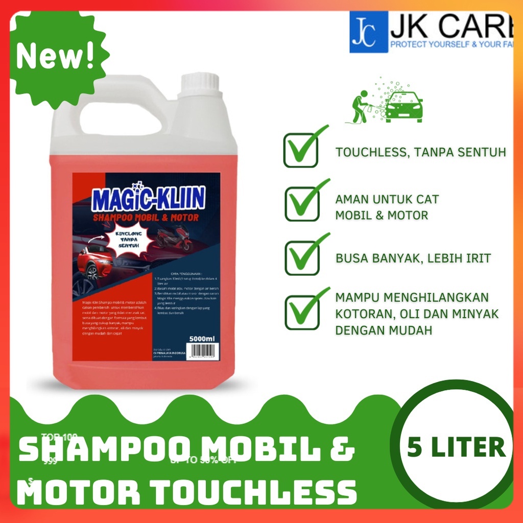 Jual Sampo Cuci Mobil Motor Shampoo Mobil & Motor Touchless 5 Liter ...