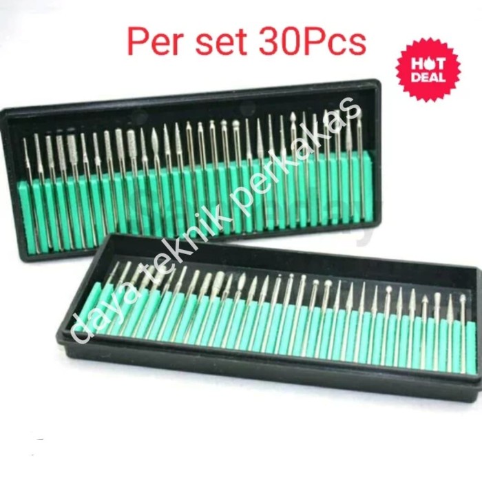 Jual MATA TUNER DIAMOND 30PC SET - MATA DIE GRINDER DIAMOND - BOR INTAN ...