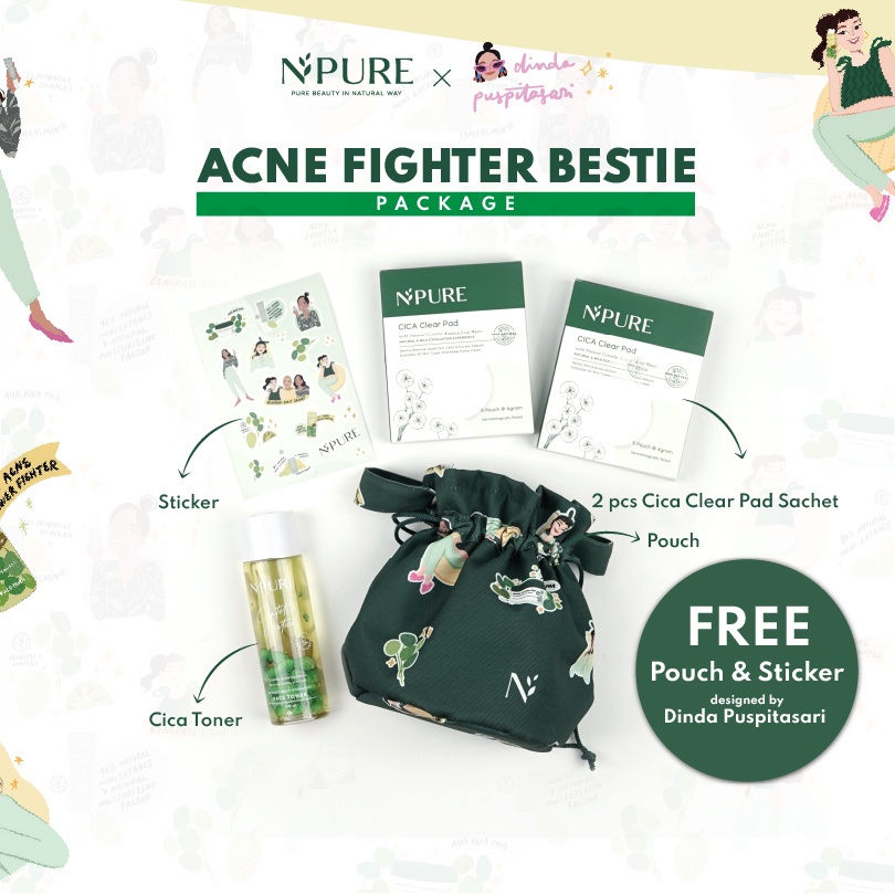 Jual Acne Fighter Bestie Package (1 Toner cica + 2 Clear pad Sachet ...