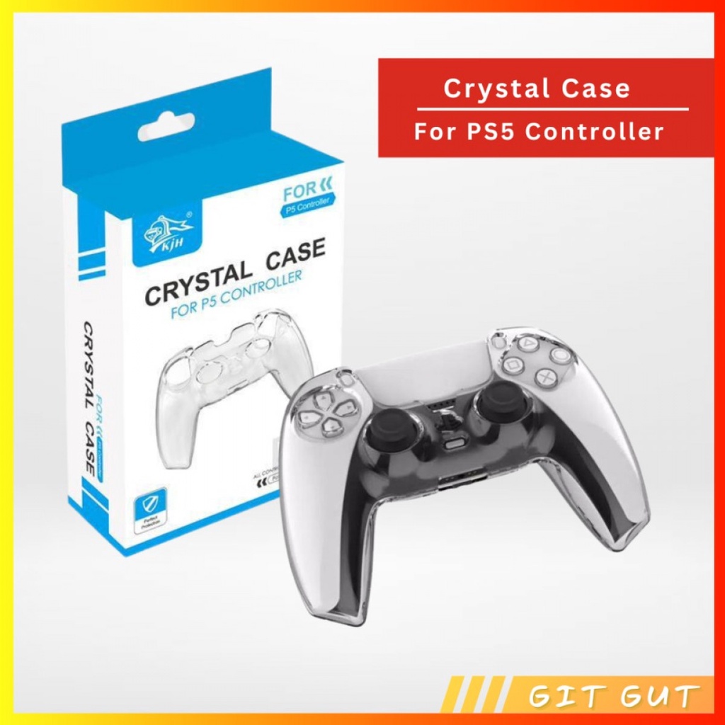 Jual PS5 Dualsense Controller Crystal Clear Case Shell Cover Stik Stick ...