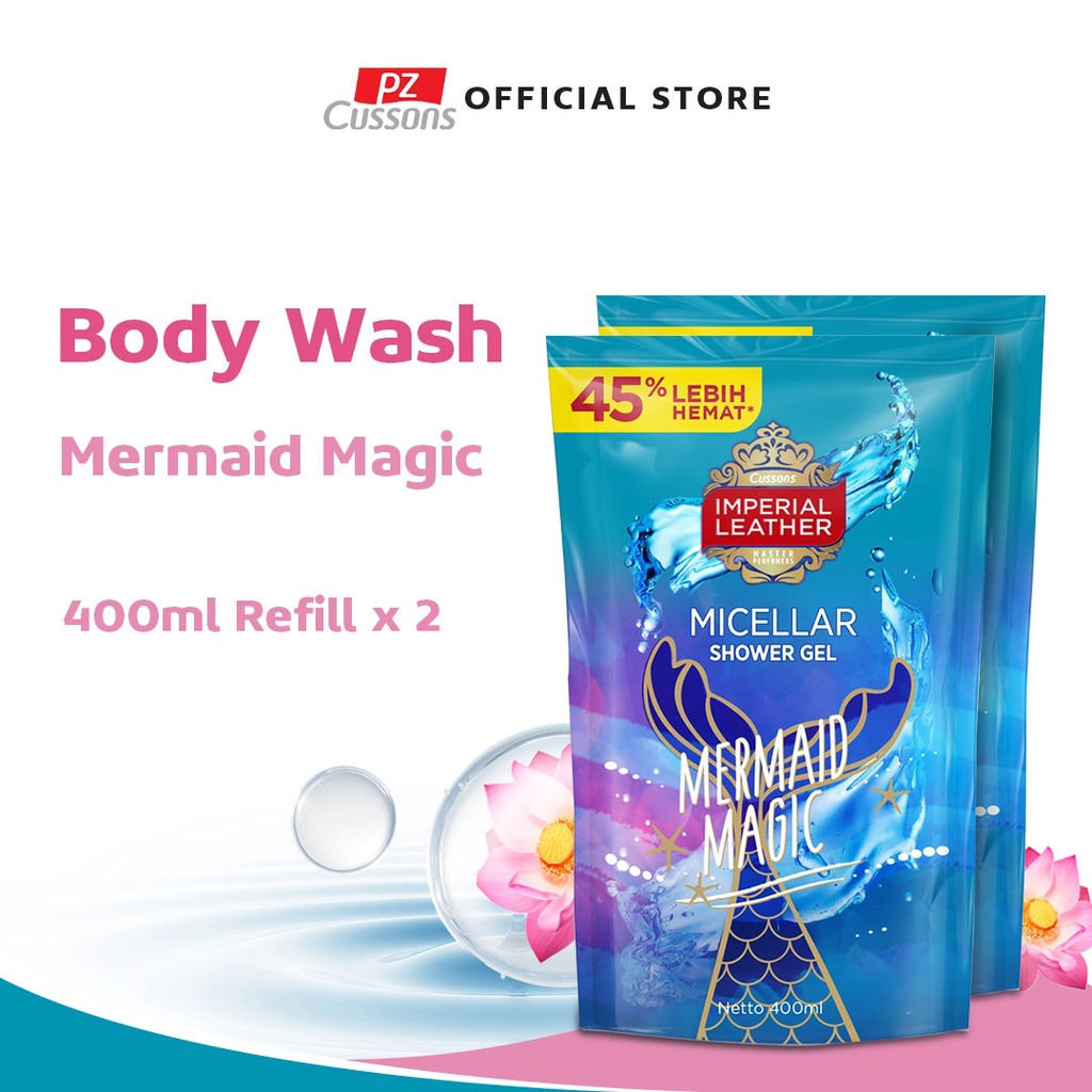 Jual Imperial Leather Body Wash Mermaid Magic DOY 400ml X2 | Shopee Indonesia