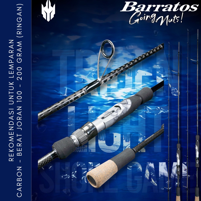 Jual Joran Pancing Popping Panjang 240 cm Tridentech Barratos Model ...
