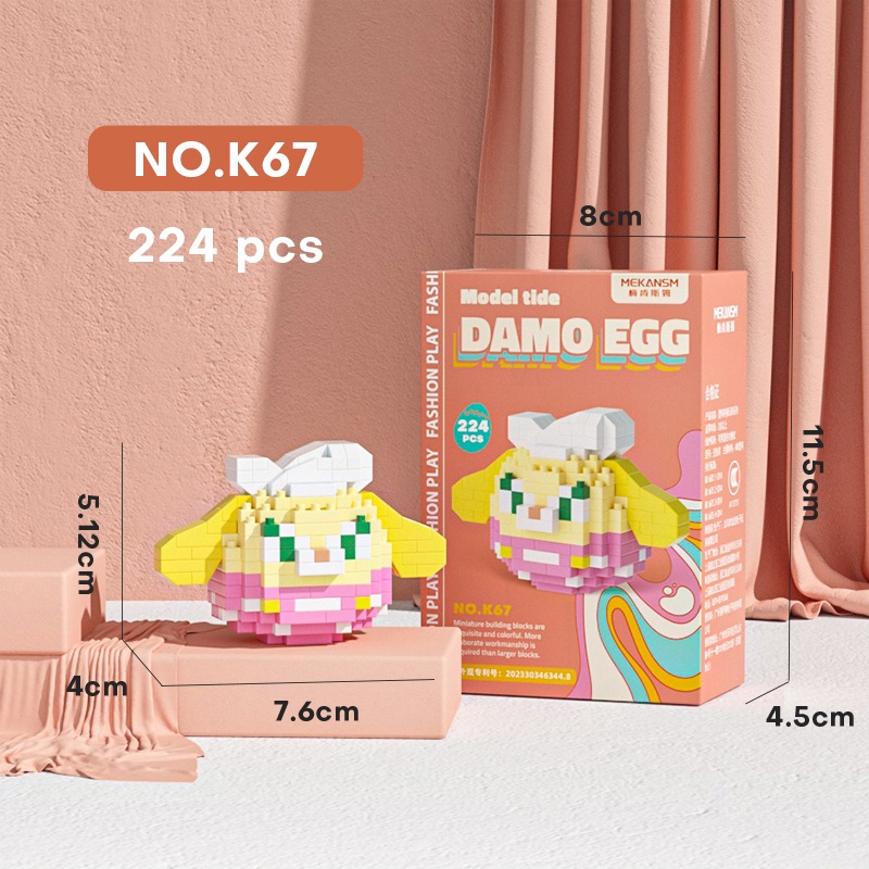 Jual MKSM Nano Block DAMO EGG Kartun Mini Mainan Balok Susun Mainan ...