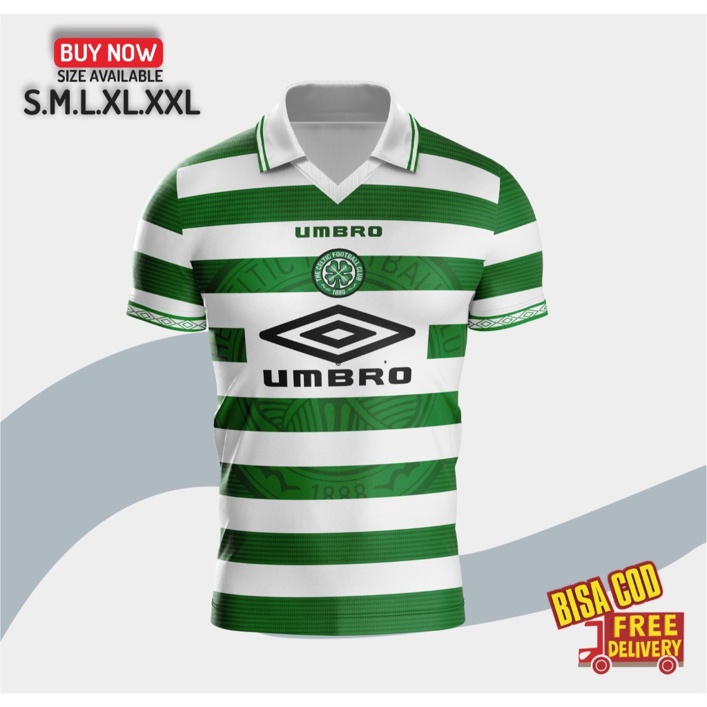 Jual (BISA COD) Baju Jersey Celtic Old Full Printing FREE COSTUME NAMA ...