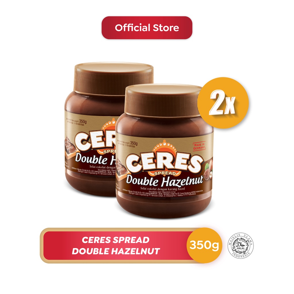 Jual Ceres Spread Double Hazelnut Spread 350 g x 2 pcs | Shopee Indonesia
