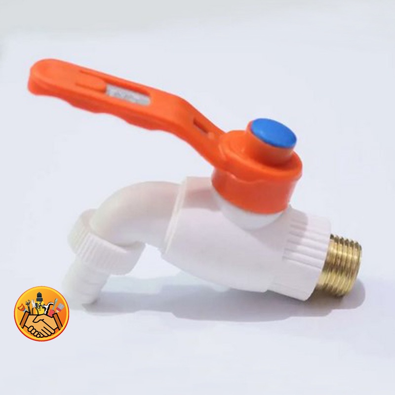 Jual Kran PVC JUMBO drat KUNINGAN - GAGANG BESI KUAT - KRAN SUPER TEBAL ...