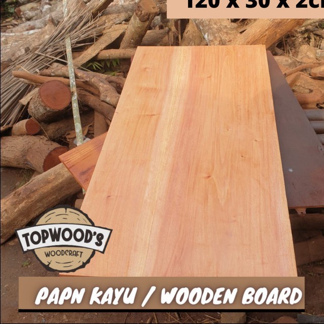 Jual PAPAN KAYU LEBAR 80CM PANJANG 80 - 150CM - DAU MEJA - 80CM, 2CM ...