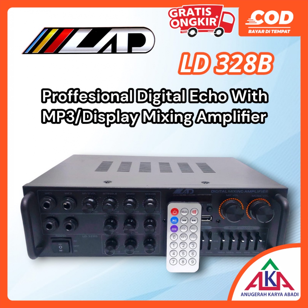 Jual LAD LD-328B Amplifier Mixer Karaoke Profesional Bluetooth Extra Bass AC / DC | Shopee Indonesia