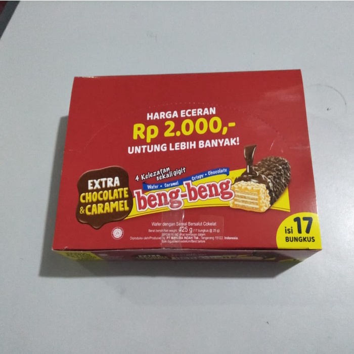 Jual Beng Beng Chocolate Crispy Wafer 1 box isi 20 pcs | Shopee Indonesia