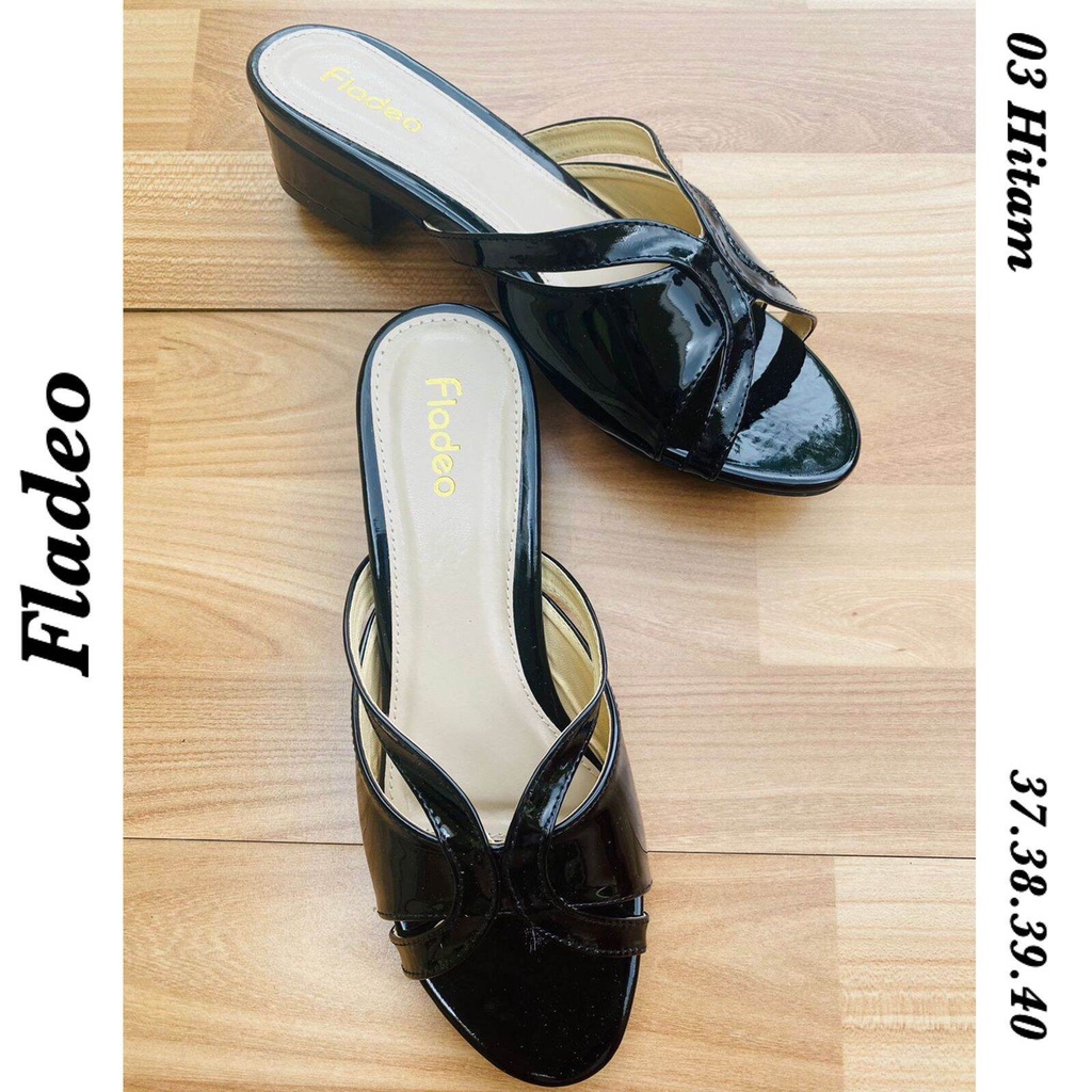 Jual Sandal heel wanita original fladeo warna hitam, coklat, nude ...