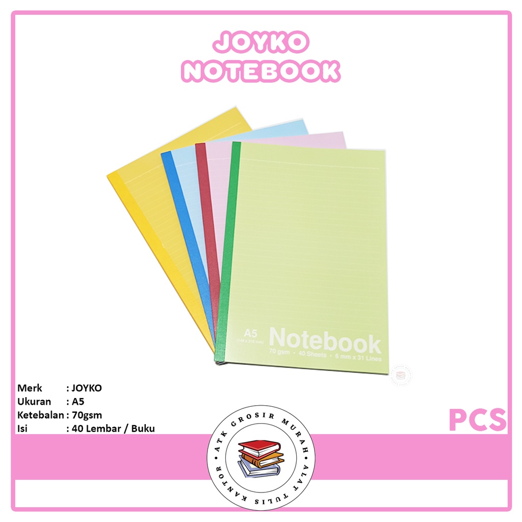 Jual JOYKO - Notebook A5 Buku Catatan NB-704 - Pcs | Shopee Indonesia