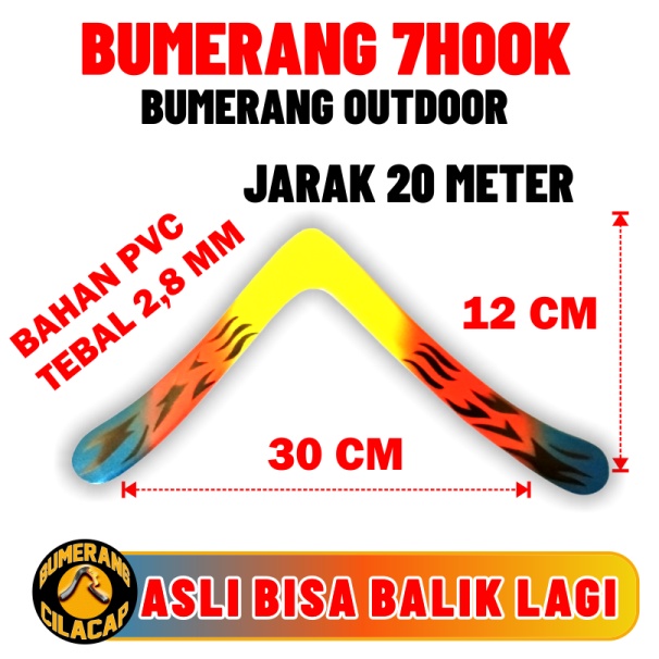 Jual Bumerang Outdoor Bumerang asli bisa balik Boomerang 7Hook jarak 20 ...