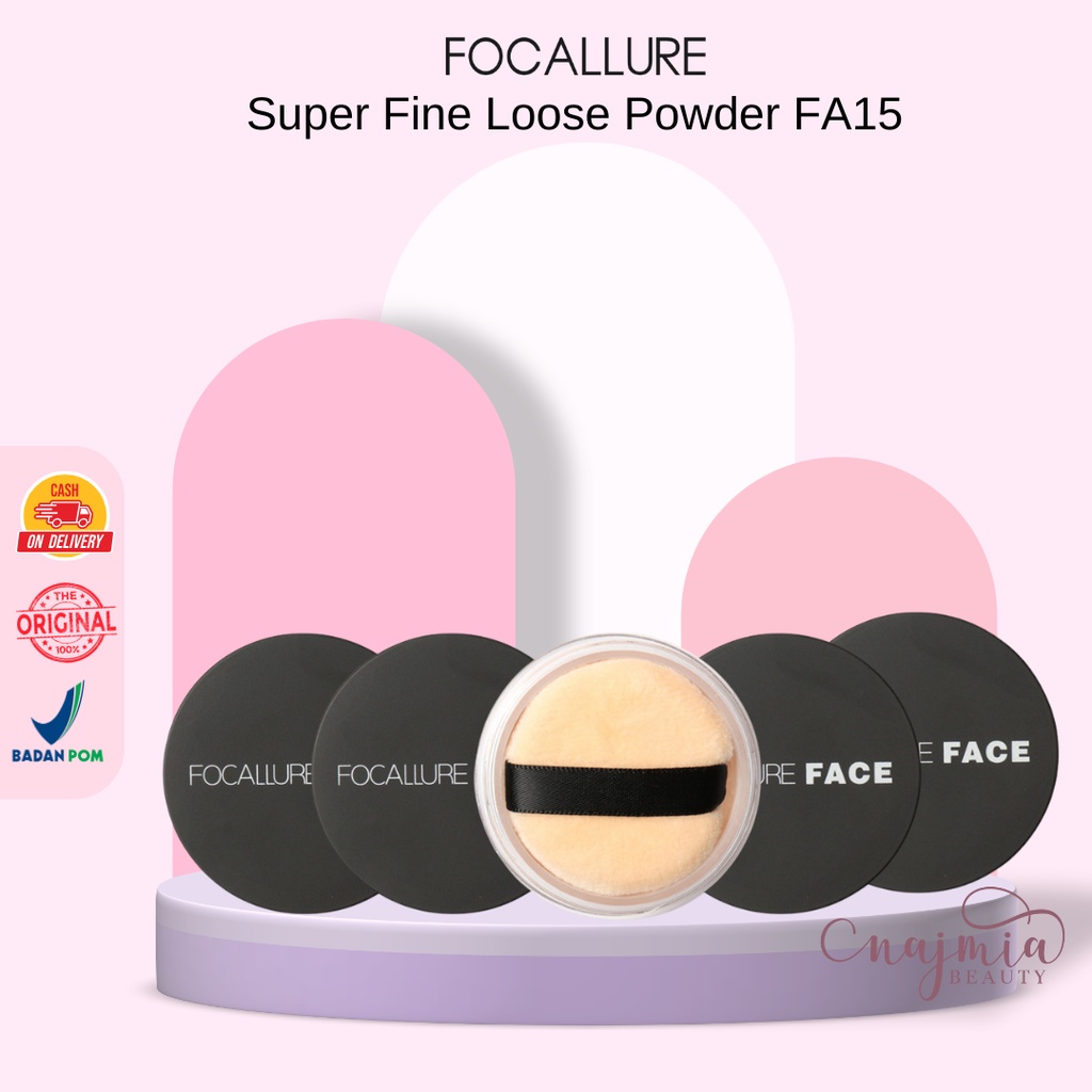 Jual Najmia FOCALLURE Super Fine Loose Powder FA15 | Bedak Tabur 3 ...