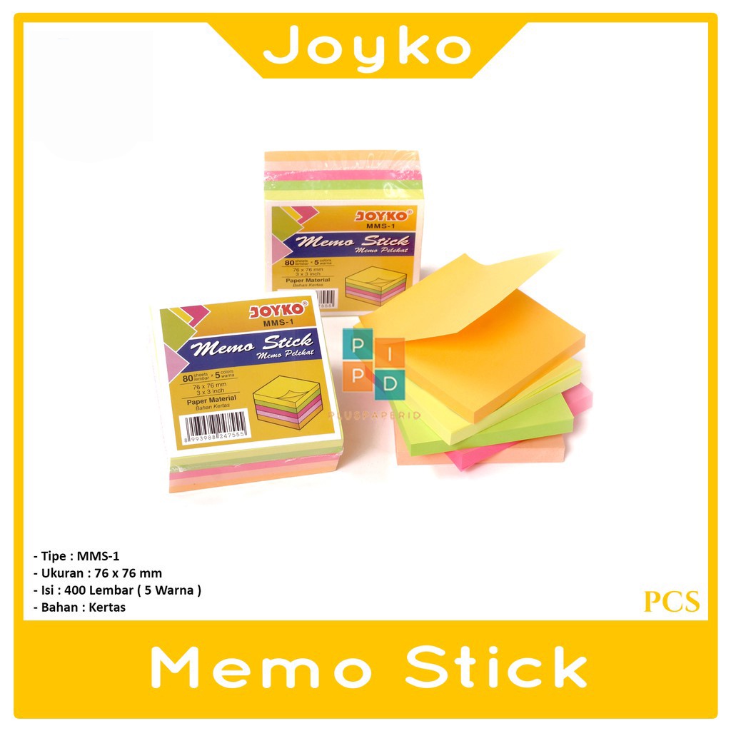 Jual JOYKO - Memo Stick MMS-1 Kertas Warna - Pack | Shopee Indonesia