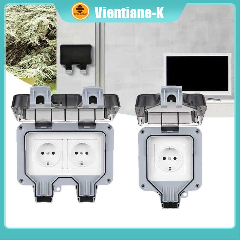 Jual Stop Kontak Listrik Power Outlet 16A 2 Gang Eu Plug Dengan Lampu ...