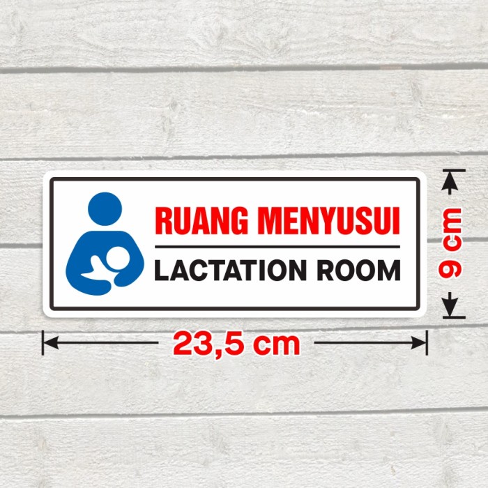 Jual Stiker Sign Ruang Menyusui Sticker Vinyl Tahan Air Pintu Lactation ...